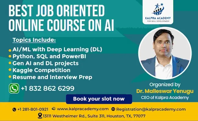 Best Job Oriented Online Course on AI - Great Andhra