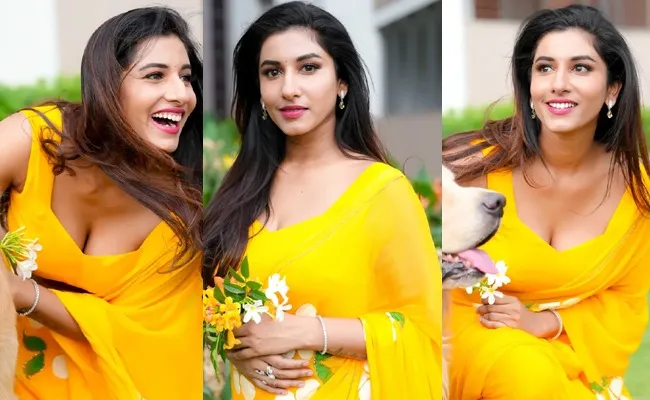 HOT: Vishnu Priya's Ethnic Glow Grabs Eyeballs - Great Andhra